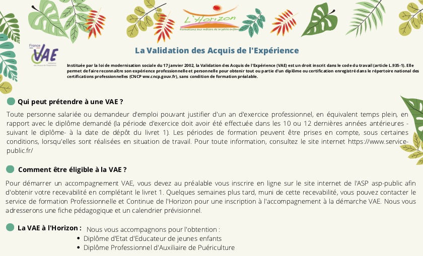 VAE centre de formation L’Horizon | Site du centre de formation de l ...